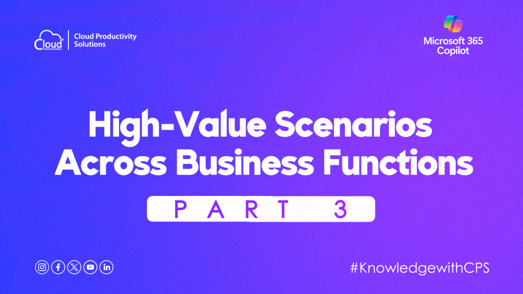 High-Value Scenarios Across Business Functions - Cloud Productivity ...
